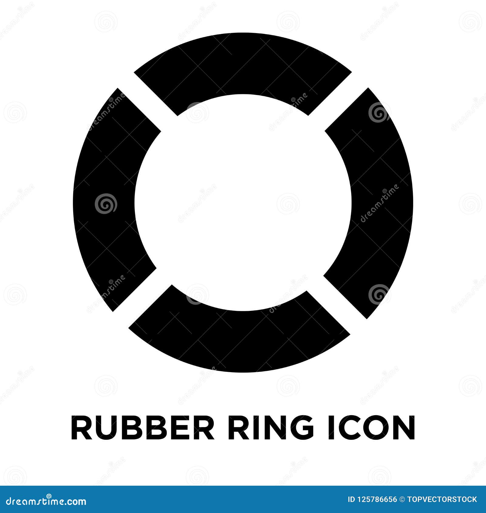 Rubber Ring Icon Vector Isolated on White Background, Logo Concept of ...