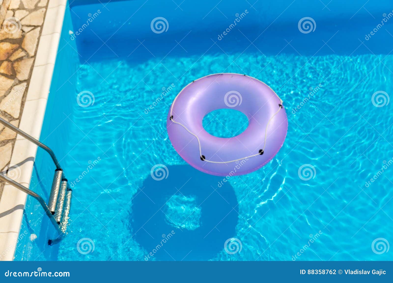 Rubber Ring in the Swimming Pool Stock Photo - Image of resting ...