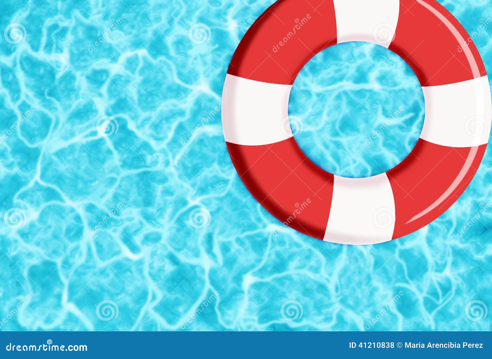RUBBER RING on WATER stock illustration. Illustration of ocean - 41210838