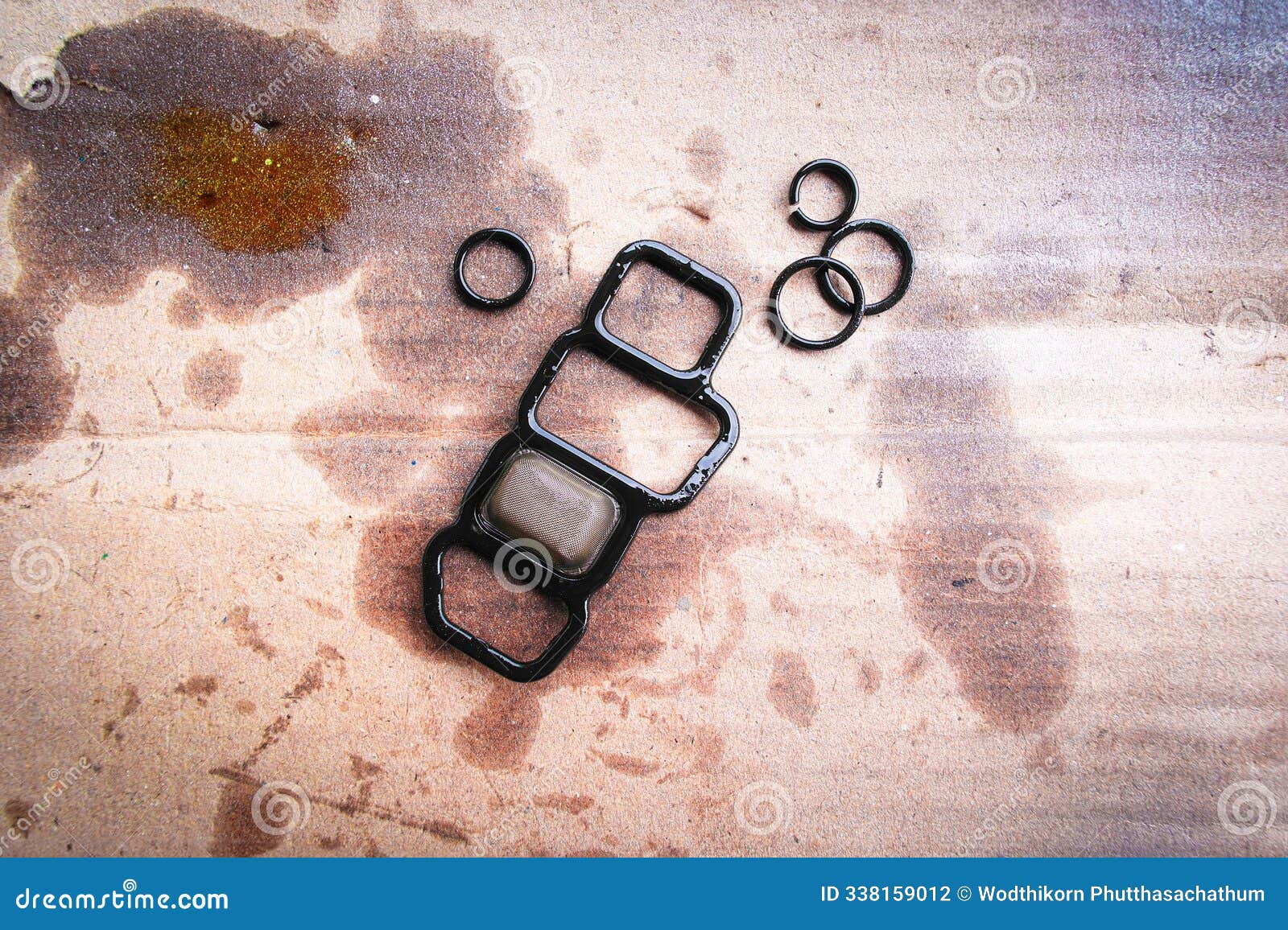 Rubber Sealing Gasket Various Size of the Car Engine Parts Stock Photo ...