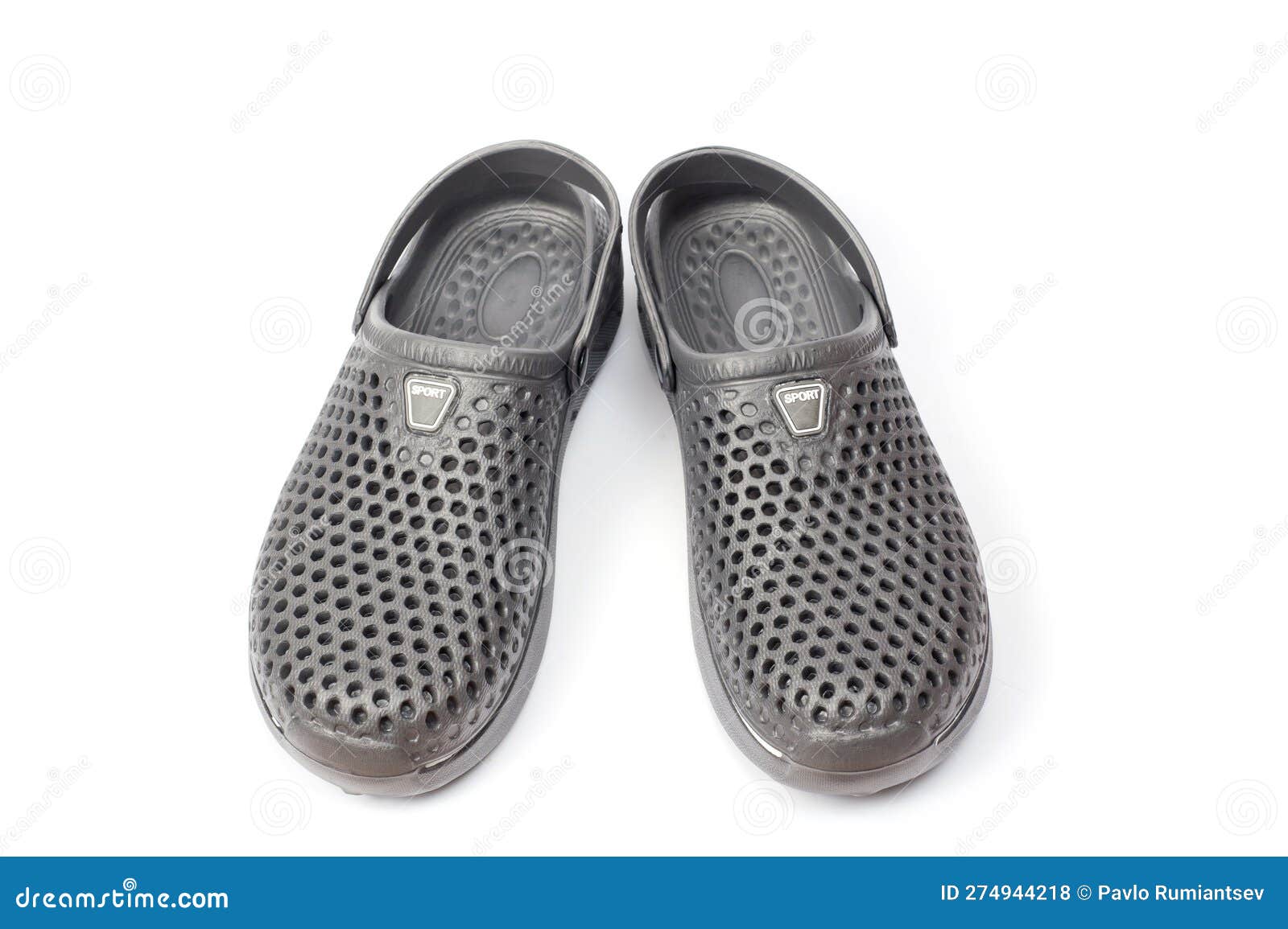 Rubber Slippers of Gray Color Men S Large Size with a Folding Back ...