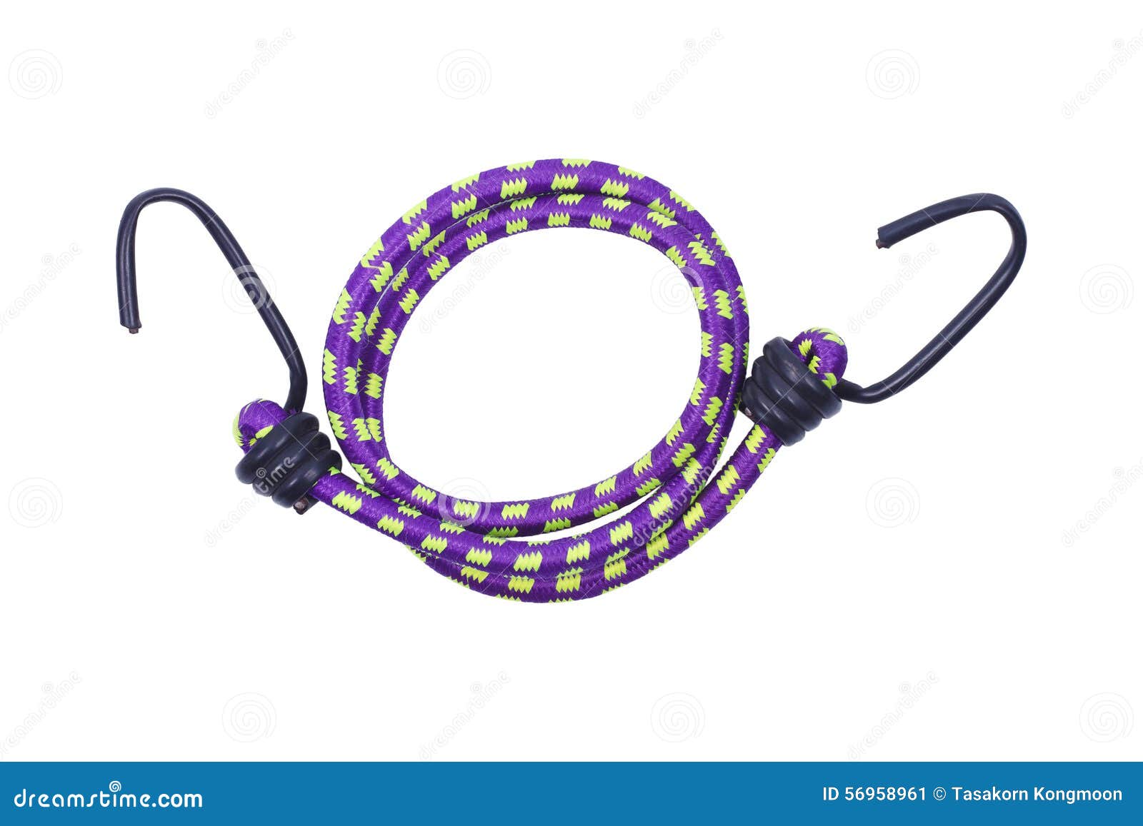 Rubber Spring with Hook Isolated on White Stock Image - Image of ...