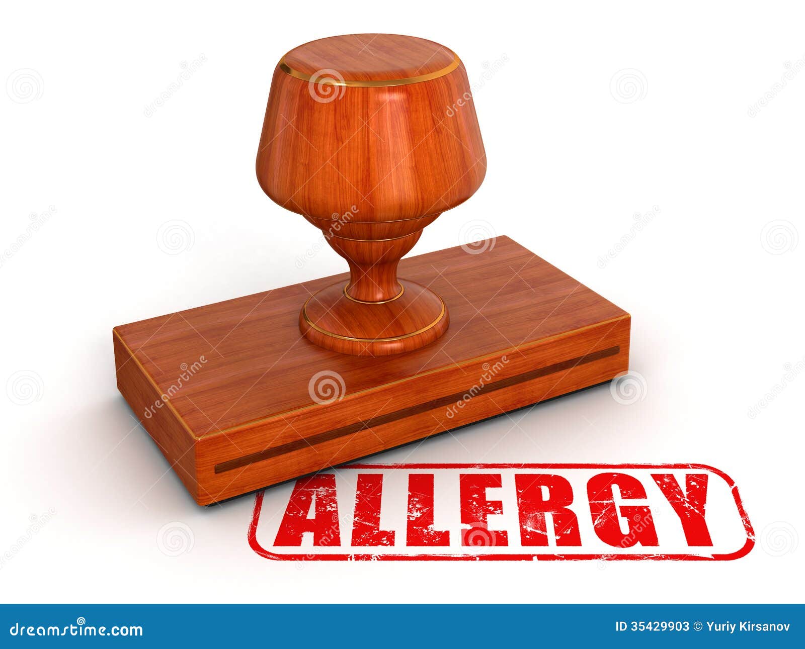 Rubber Stamp Allergy (clipping Path Included) Stock Illustration ...
