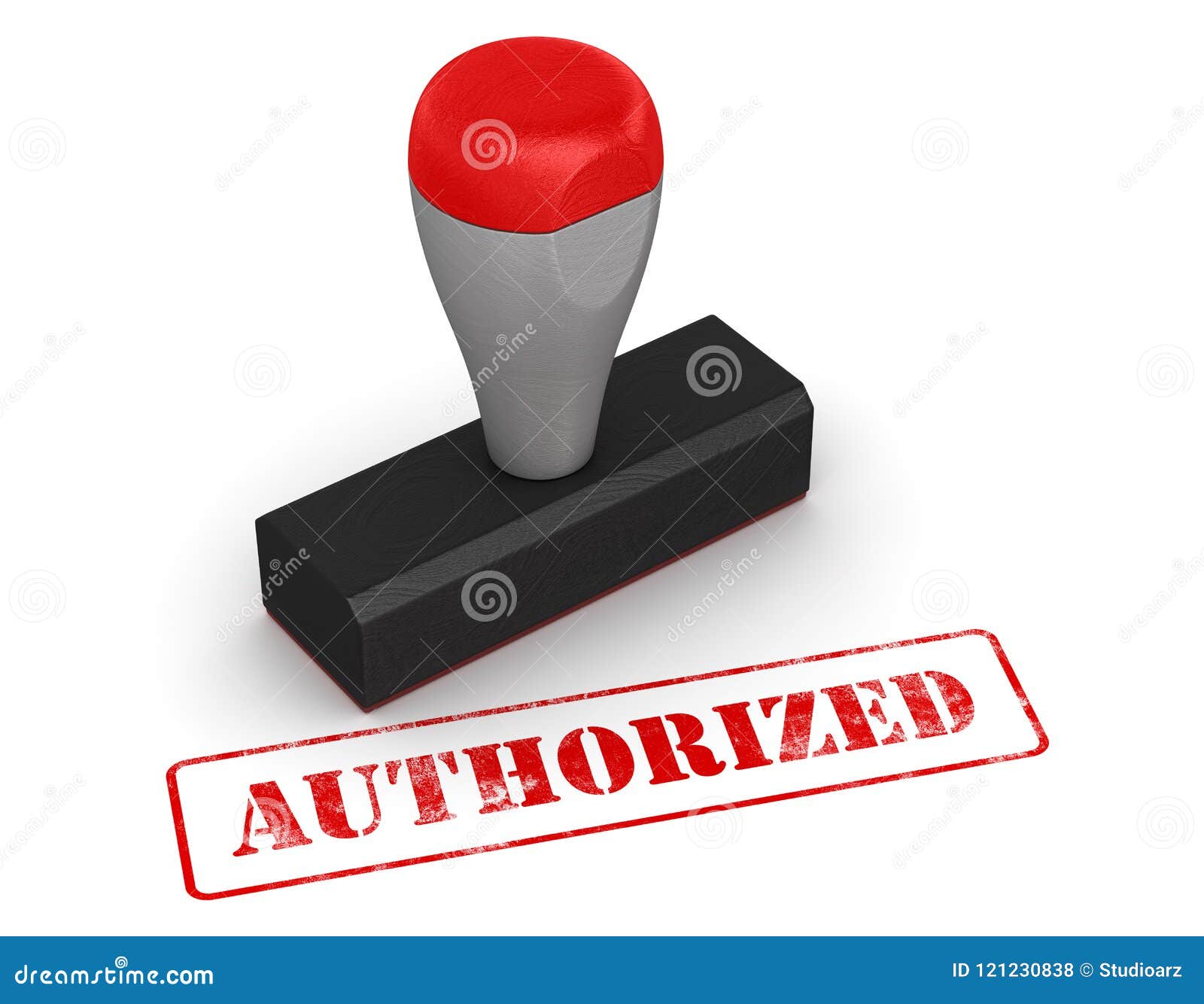 Rubber stamp - authorized stock illustration. Illustration of business ...