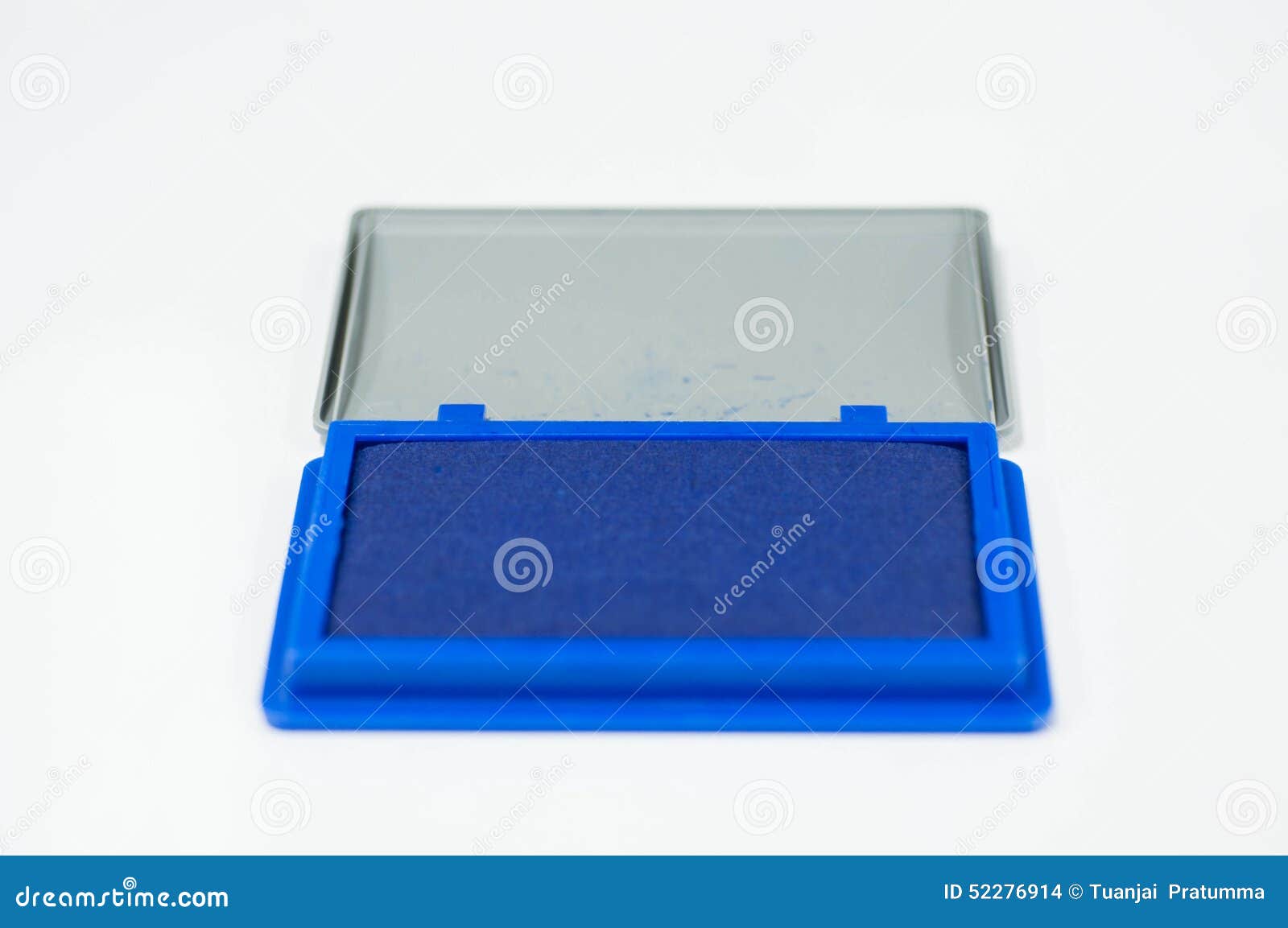 Rubber Stamp and Blue Color Inkpad Stock Photo - Image of concepts ...