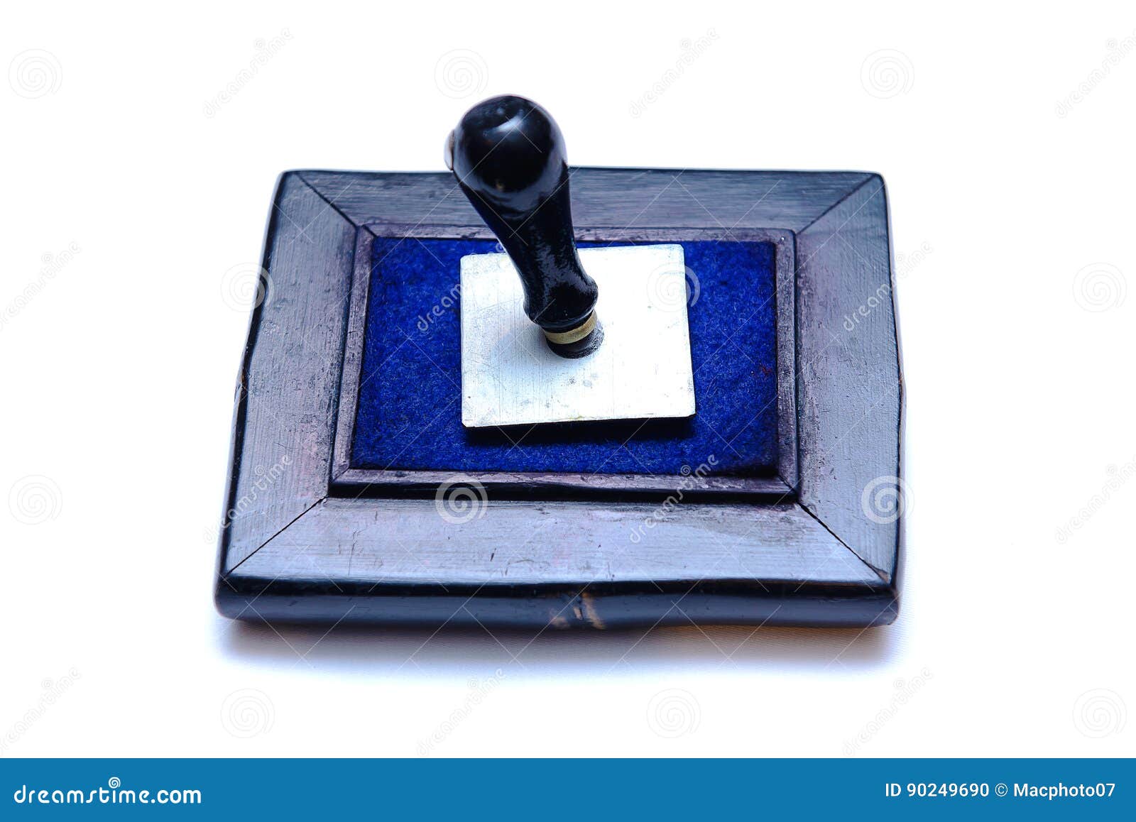 Rubber stamp and blue ink stock photo. Image of document - 90249690