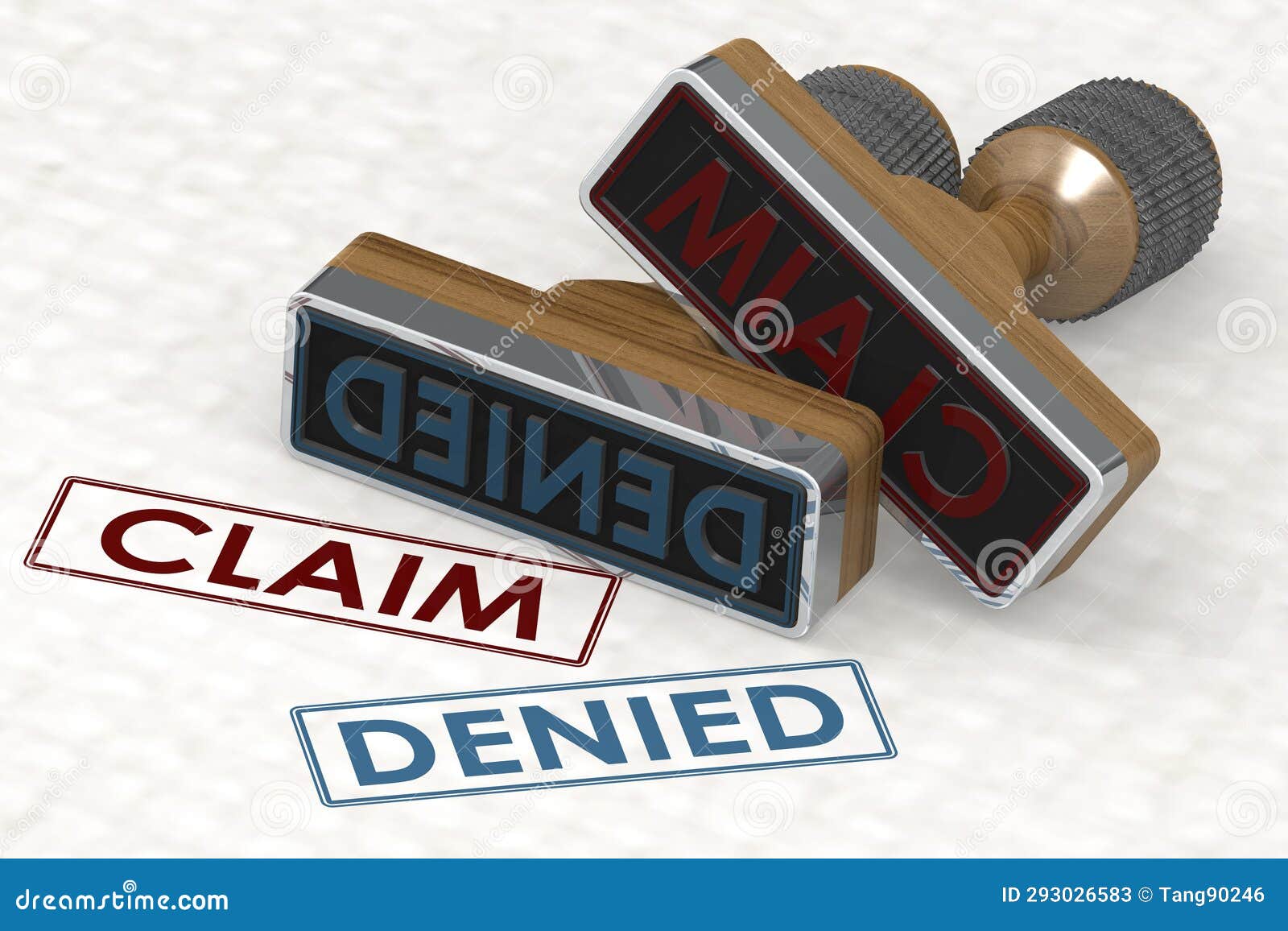 Rubber Stamp with Claim Denied Word Stock Illustration - Illustration ...