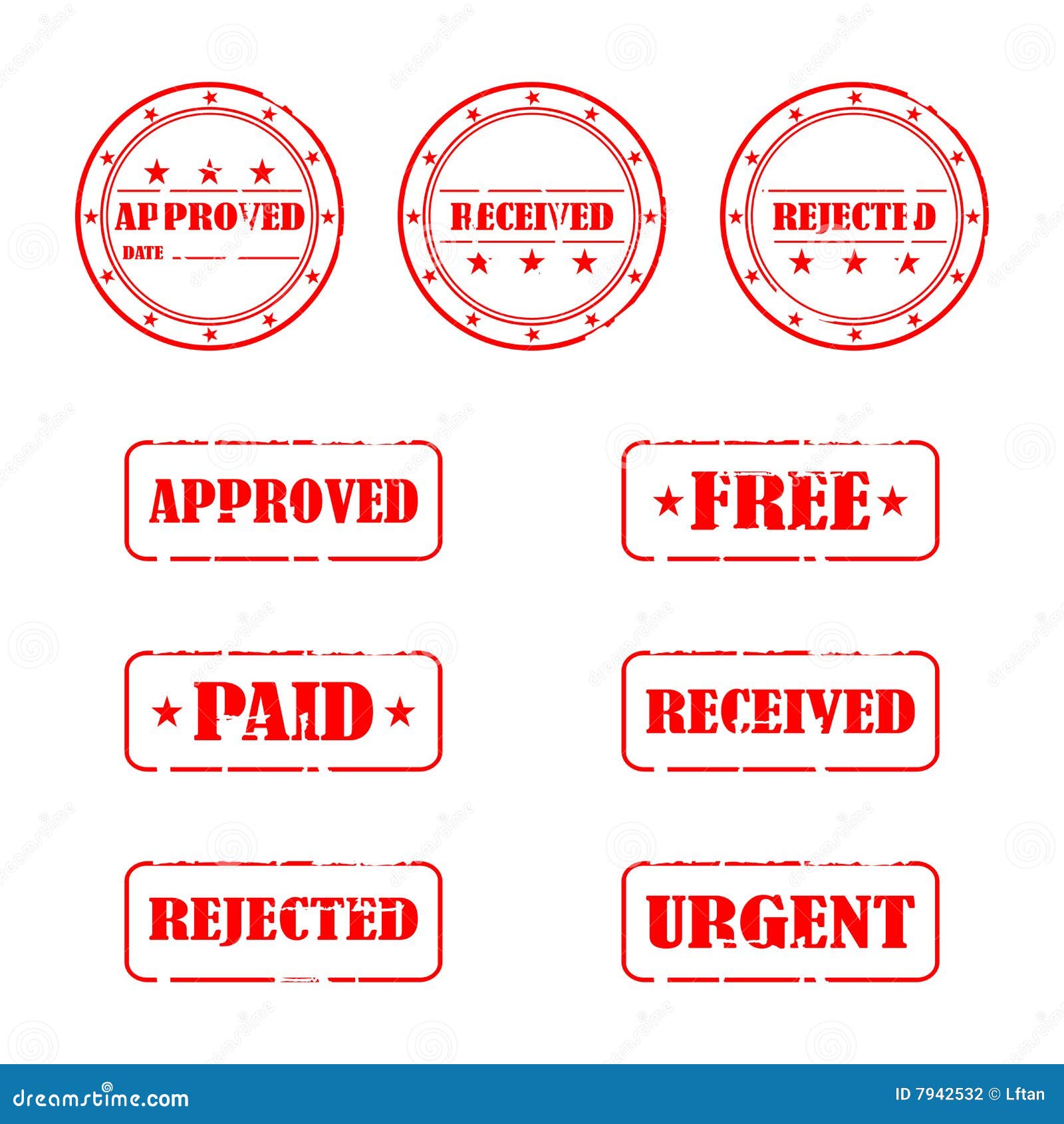 Rubber Stamp Collection stock vector. Illustration of rubber - 7942532