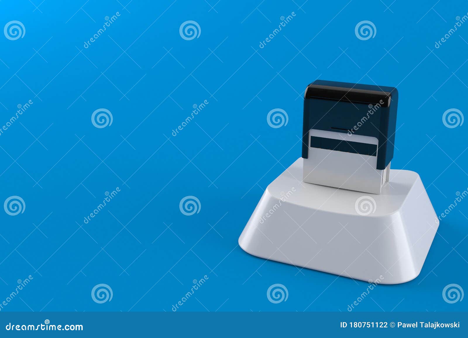 Rubber Stamp on Computer Key Stock Illustration - Illustration of ...