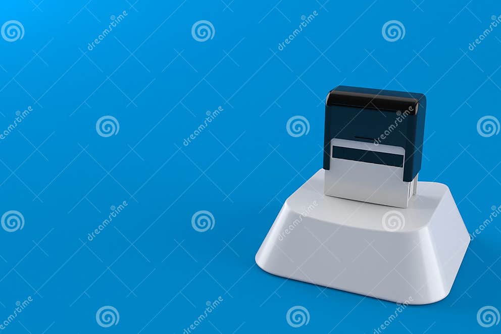 Rubber Stamp on Computer Key Stock Illustration - Illustration of ...