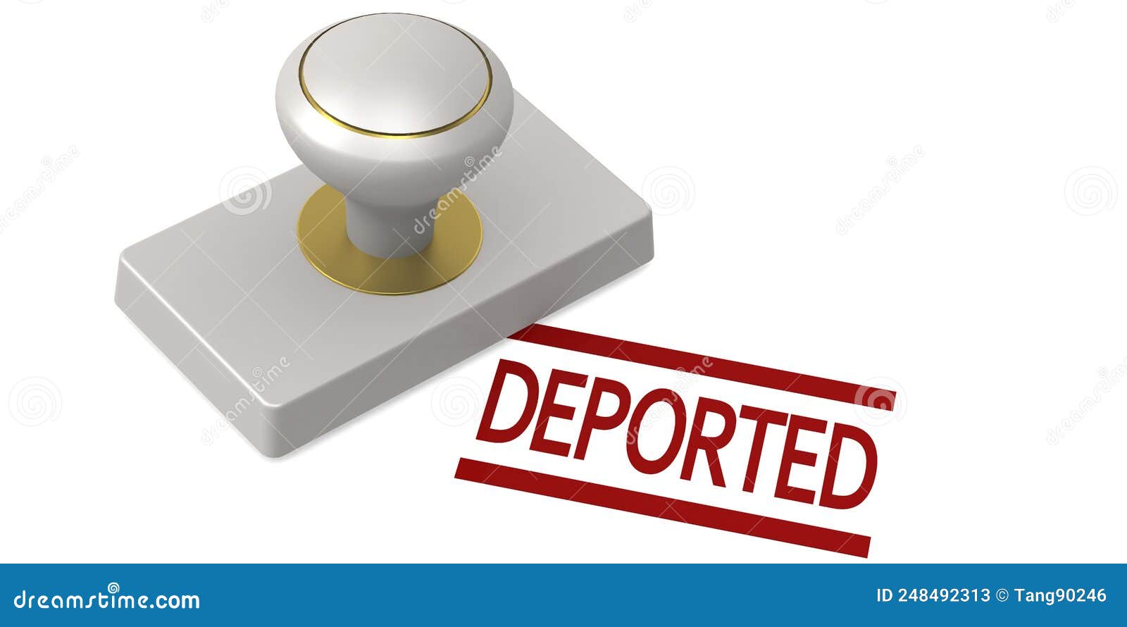 Rubber Stamp with Deported Word Stock Illustration - Illustration of ...