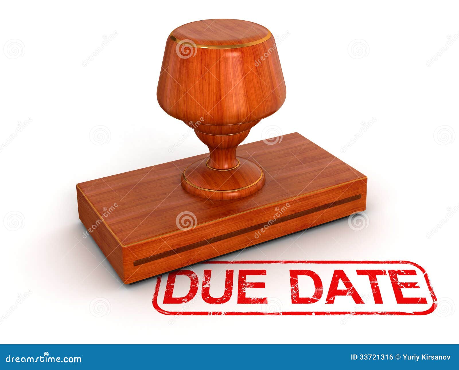 Rubber Stamp Due Date (clipping Path Included) Stock Illustration ...