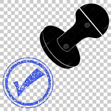 Rubber Stamp Effect - Checked, at Transparent Effect Background Stock ...