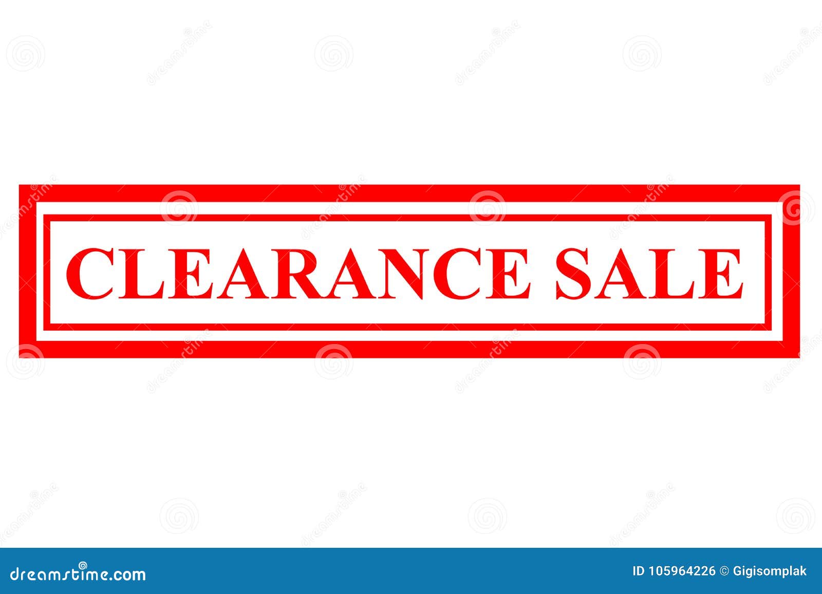 Rubber Stamp Effect : Clearance Sele, Isolated on White Stock Vector ...