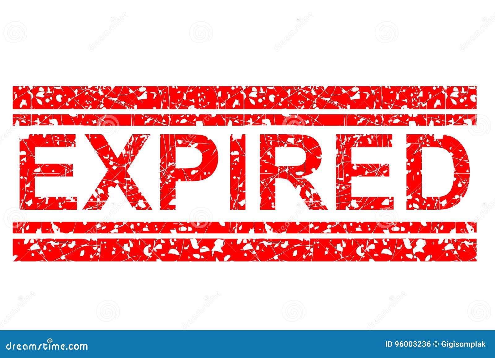 Rubber Stamp Effect, Expired, Isolated on White Stock Vector ...