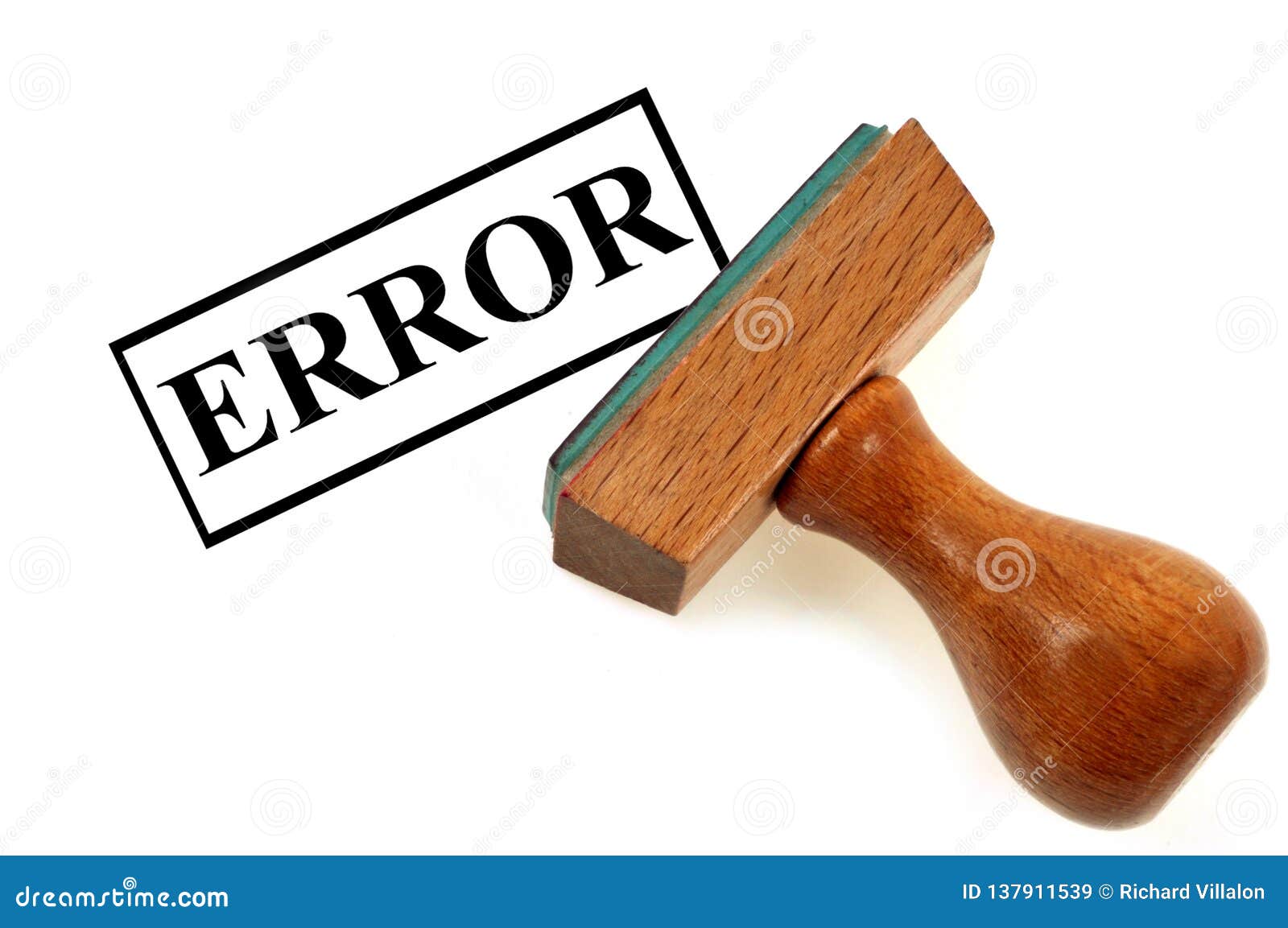Rubber Stamp Error on White Background Stock Image - Image of error ...