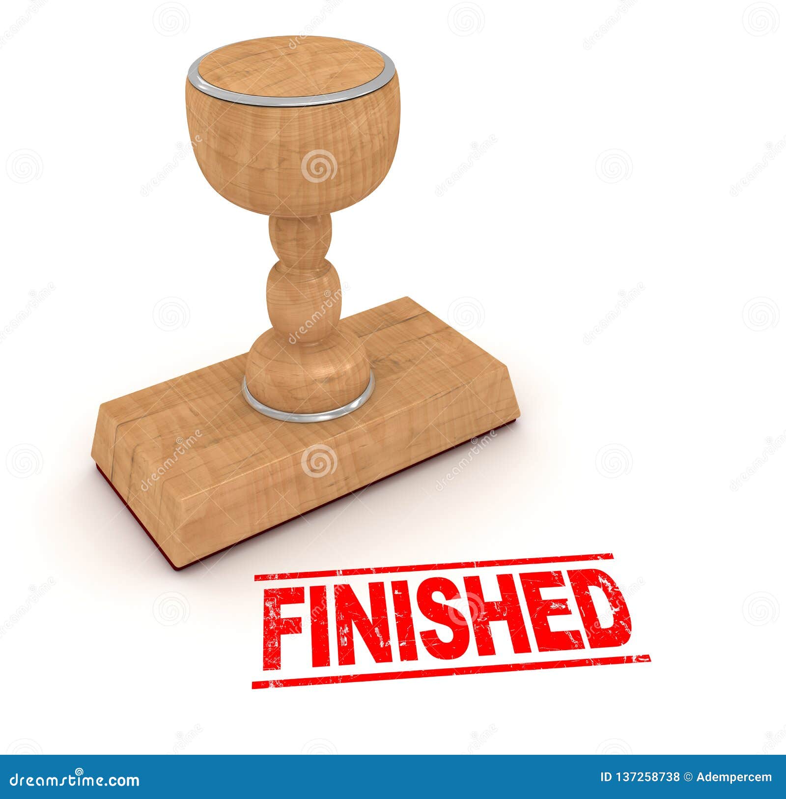 Rubber stamp - finished stock illustration. Illustration of office ...