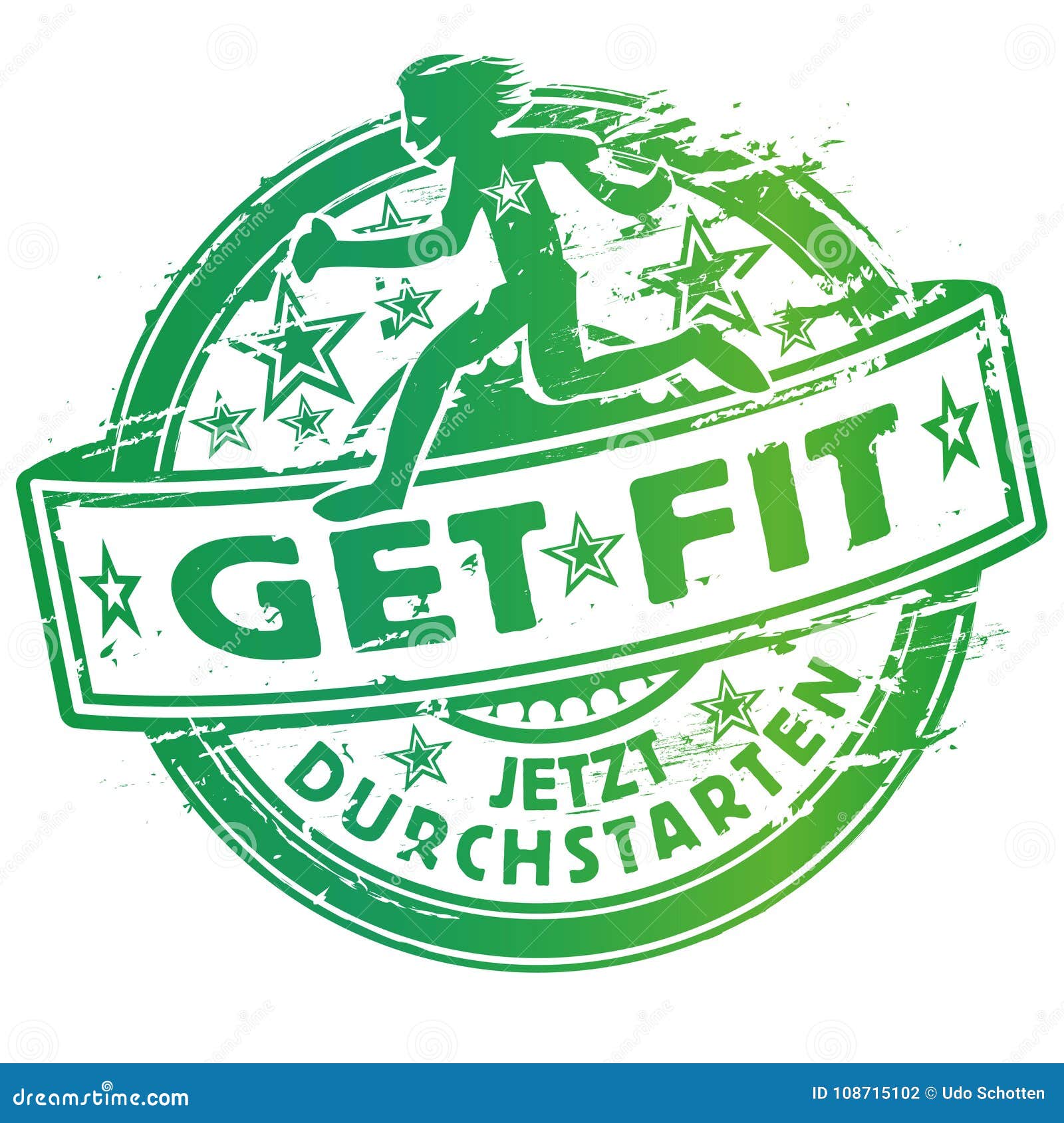 Rubber stamp get fit stock vector. Illustration of decrease - 108715102