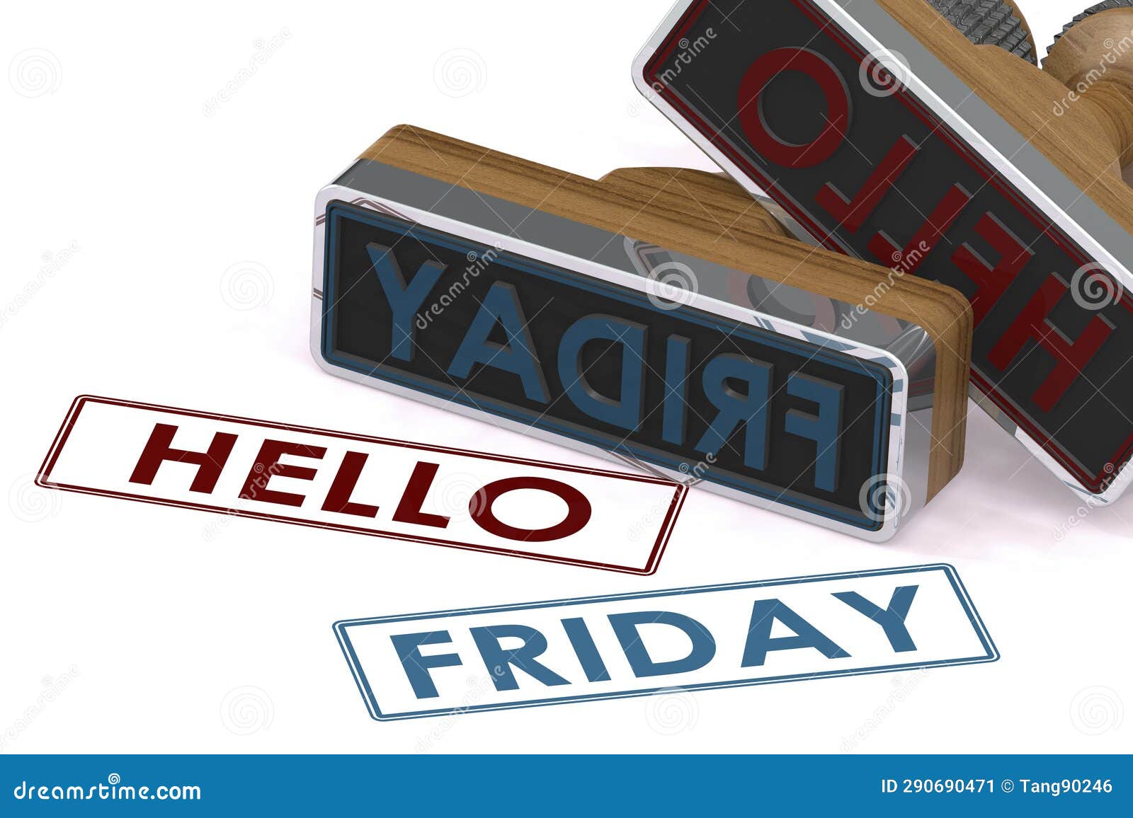 Rubber Stamp with Hello Friday Word Stock Illustration - Illustration ...