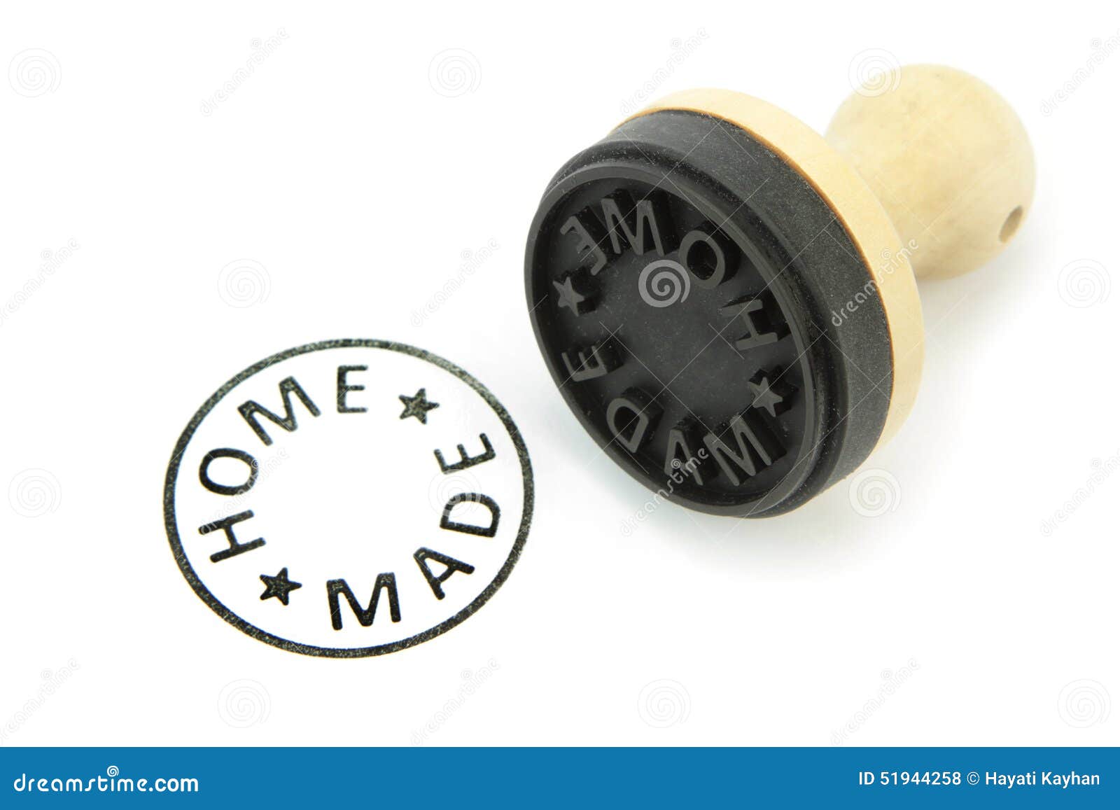 Rubber Stamp with HOME MADE Text on White Stock Photo - Image of goods ...