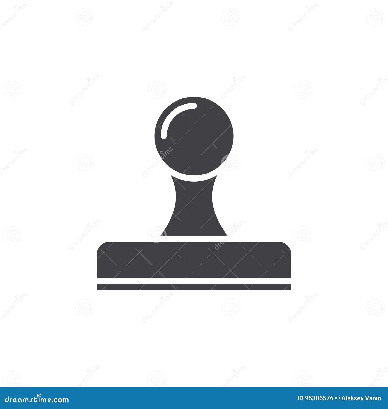 Rubber Stamp Icon Vector, Solid Logo, Pictogram Isolated on White Stock ...