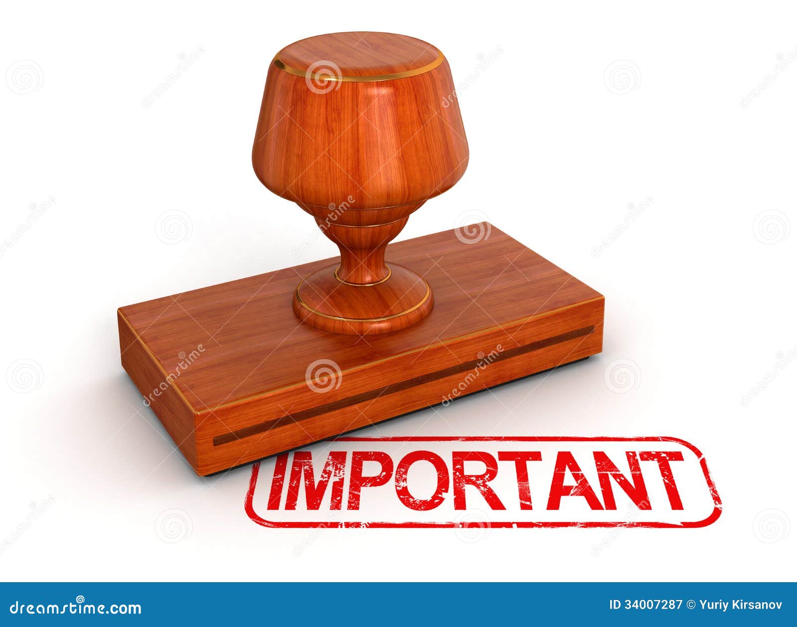 Rubber Stamp Important (clipping Path Included) Stock Illustration ...