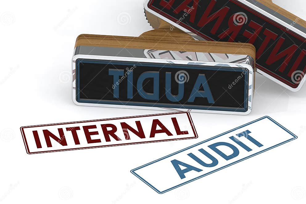 Rubber Stamp with Internal Audit Word Stock Illustration - Illustration ...