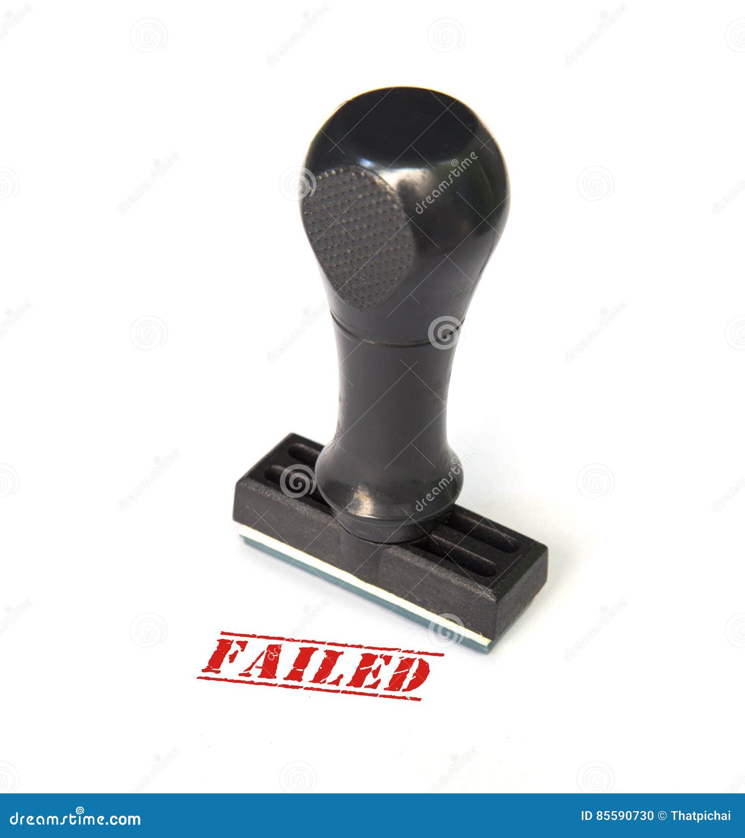 A Rubber Stamp Isolated on White Background - Failed Stock Photo ...
