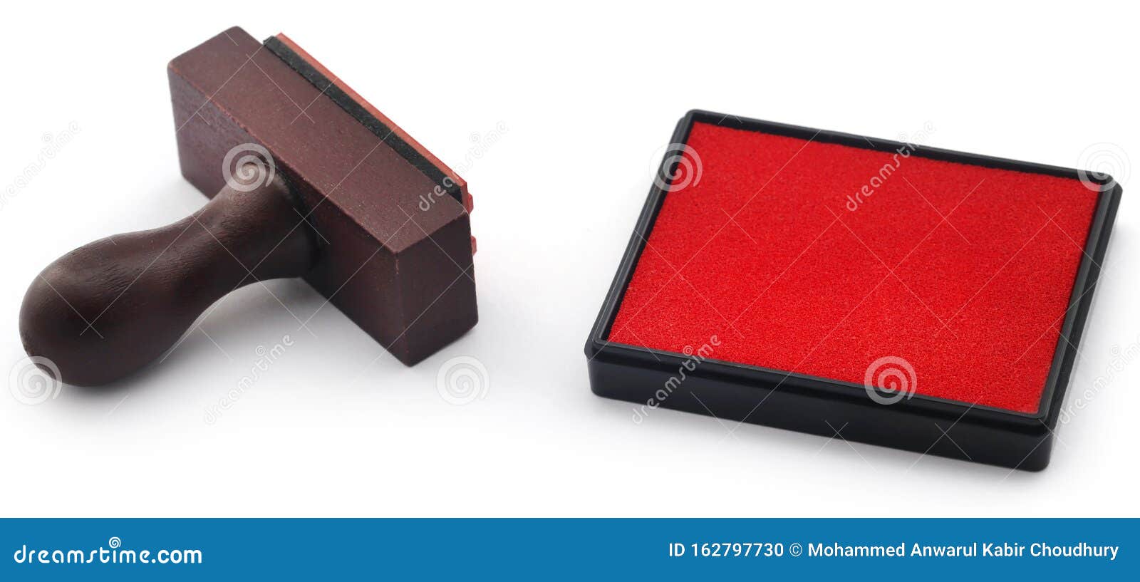 Rubber stamp with pad stock photo. Image of copy, sign - 162797730