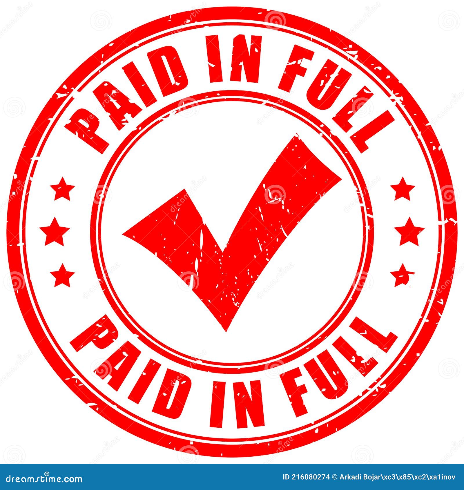 Rubber stamp paid in full stock vector. Illustration of grunge - 216080274