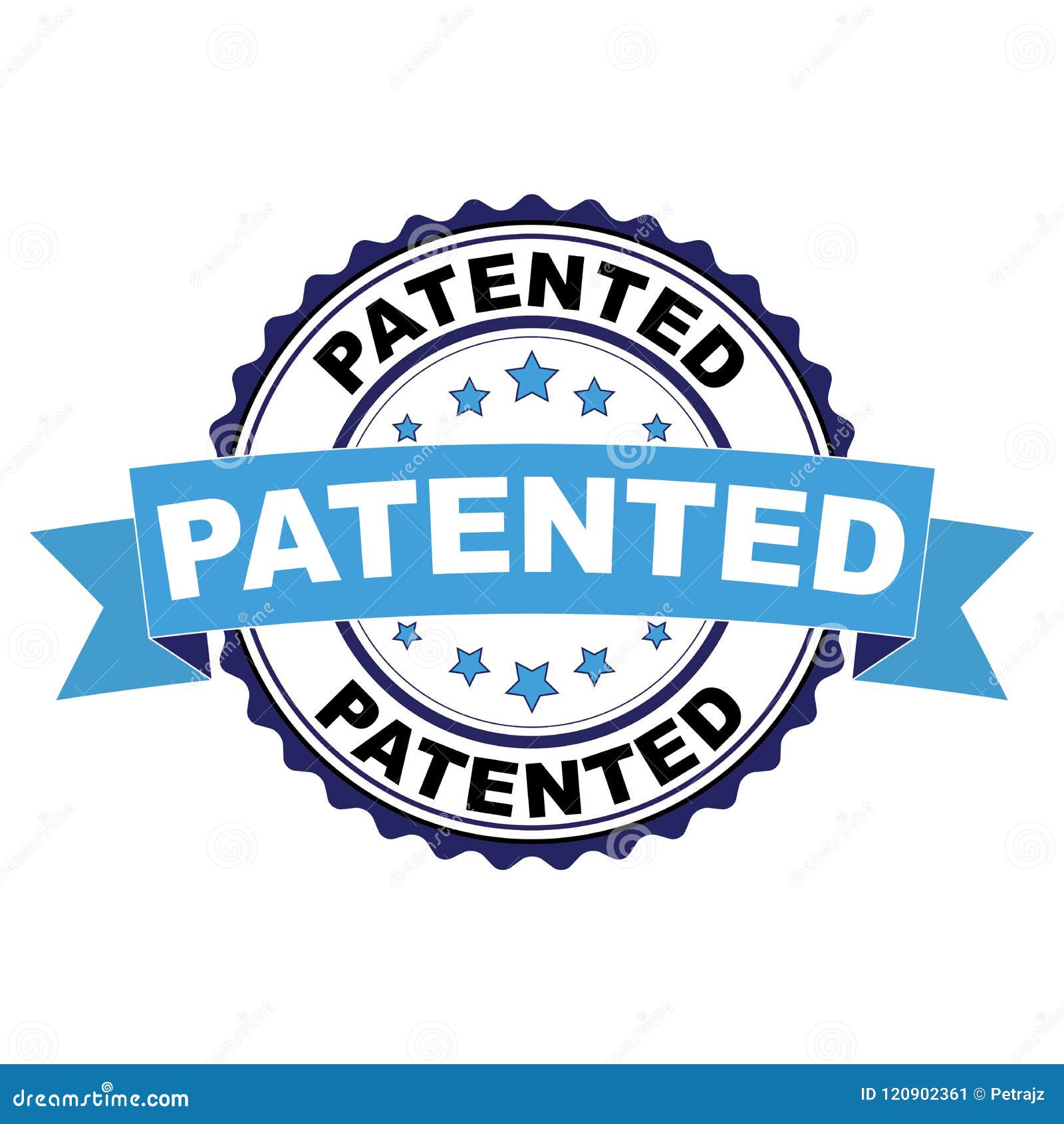 Rubber Stamp with Patented Concept Stock Vector - Illustration of ...