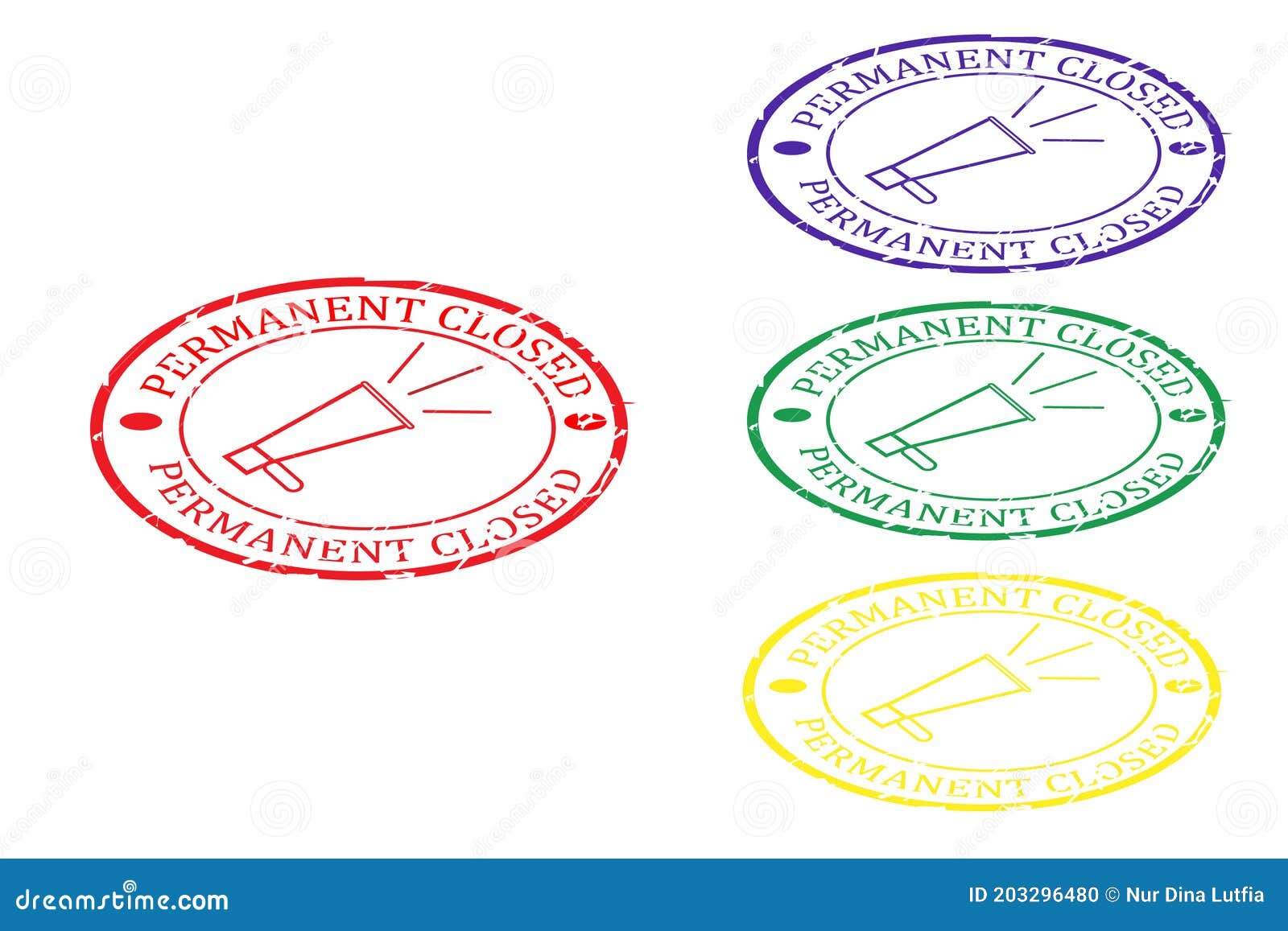 Rubber Stamp Permanent Closed Microfon 13B Stock Vector - Illustration ...