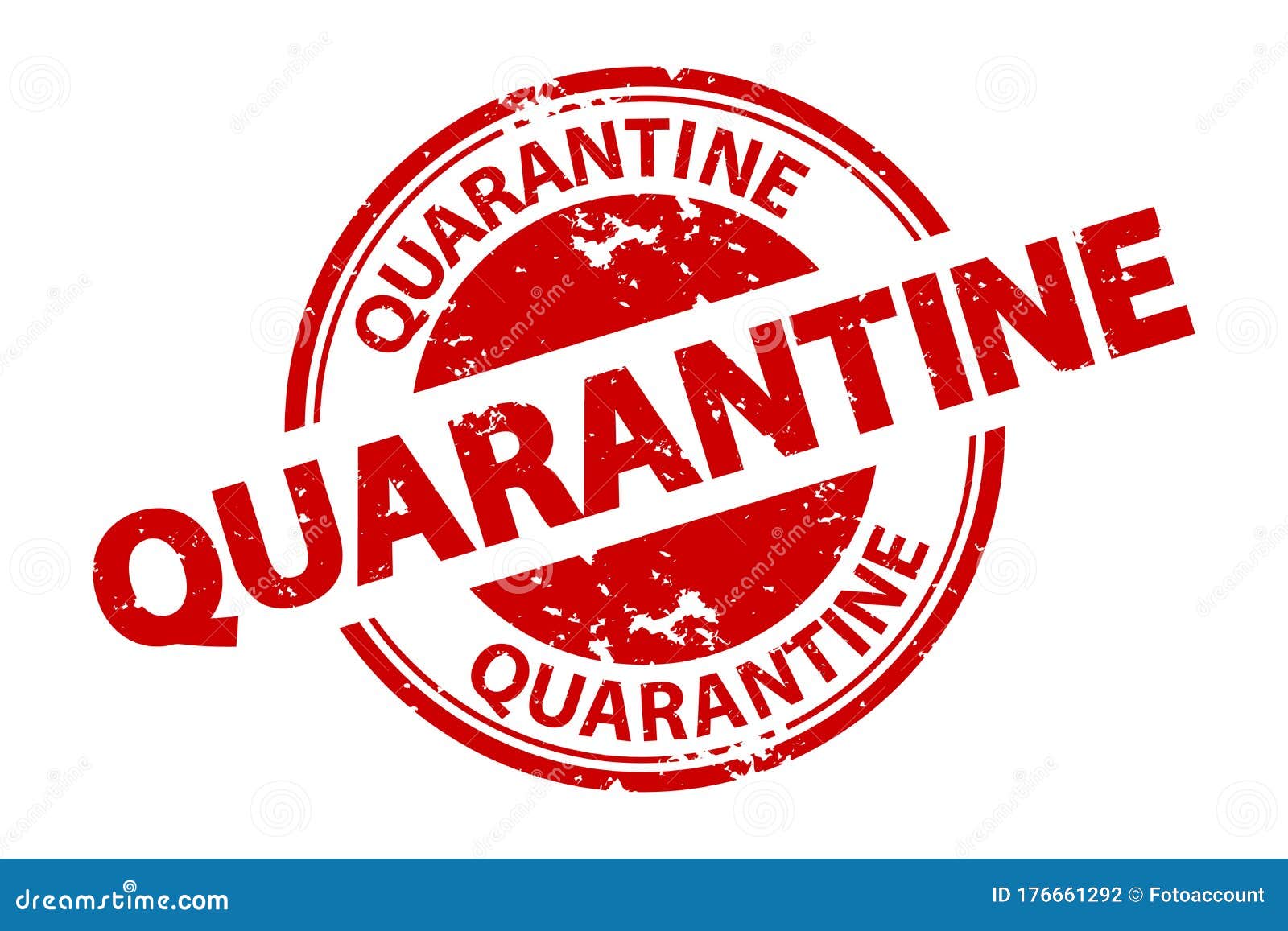 Rubber Stamp Quarantine - Red Vector Illustration - Isolated on White ...