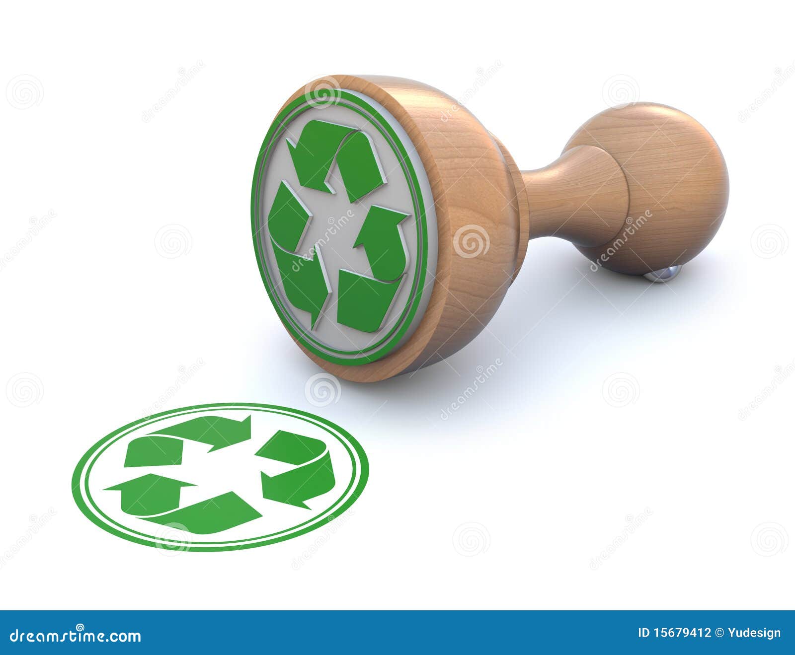 Rubber stamp-recyclable stock illustration. Illustration of symbol ...
