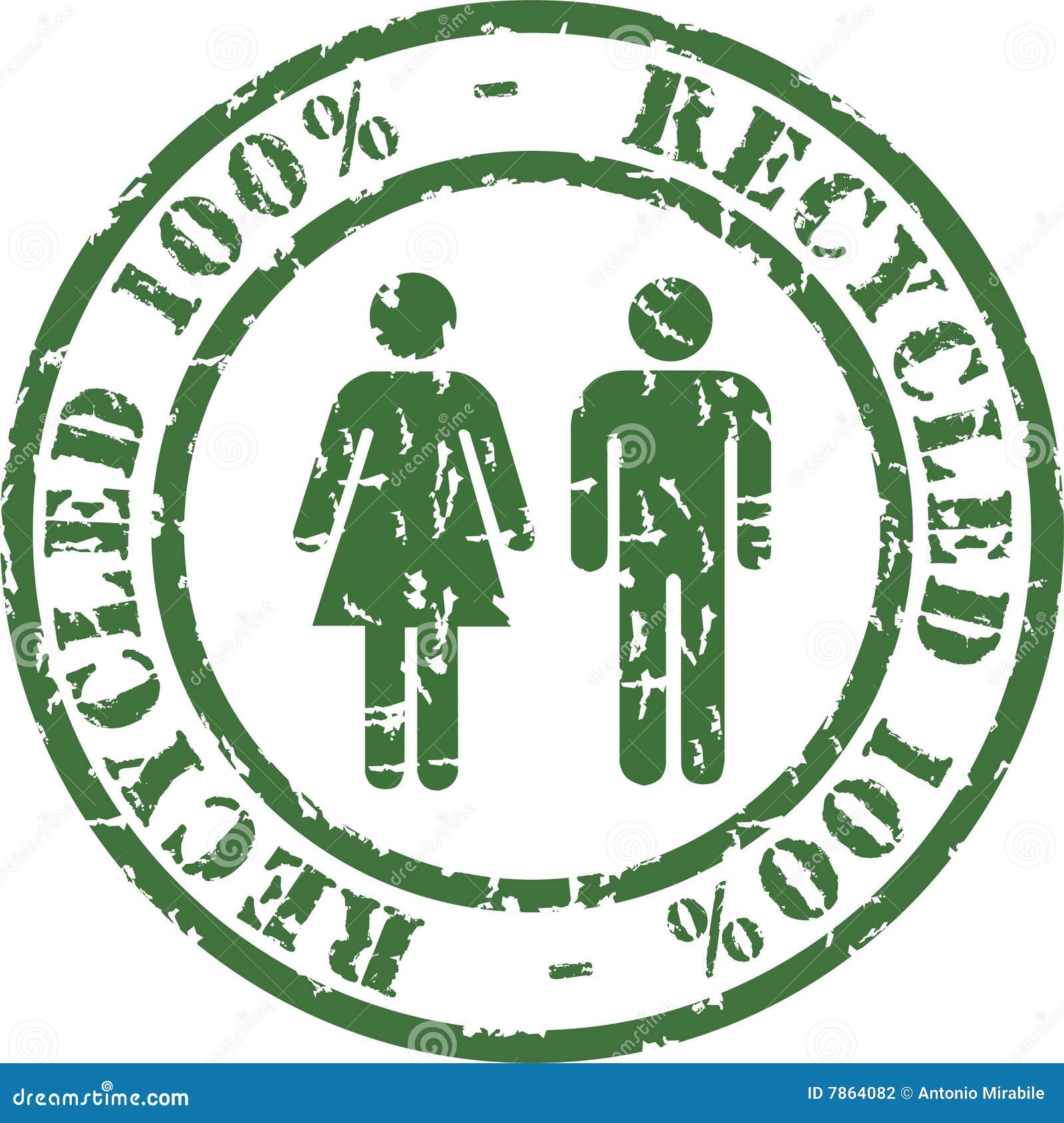 Rubber stamp recycle stock vector. Illustration of clean - 7864082