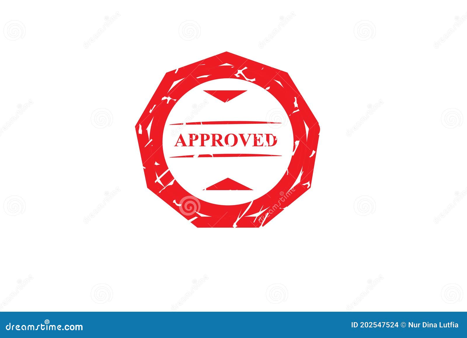 Rubber Stamp Red Approved, Vector Image Stock Vector - Illustration of ...