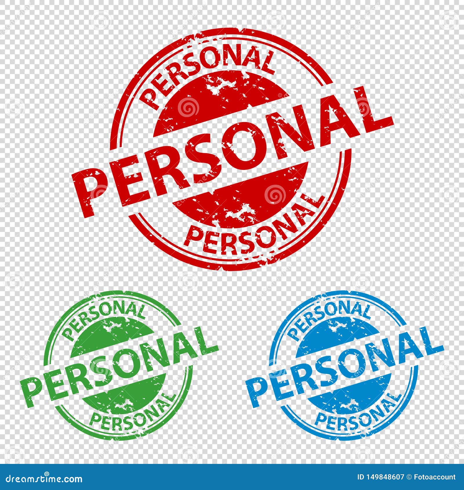 Rubber Stamp Seal Personal - Vector Illustration - Isolated On ...
