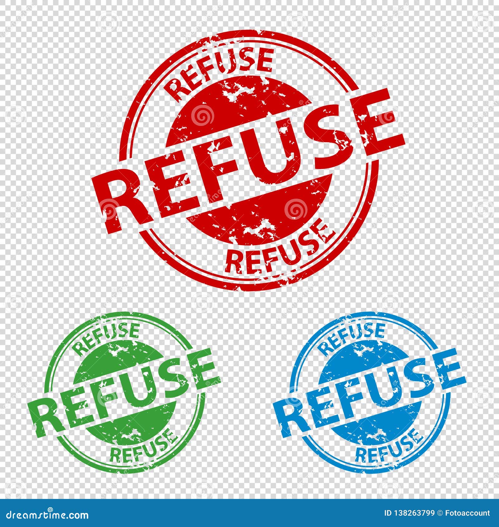 Rubber Stamp Seal Refuse - Vector Illustration - Isolated on ...