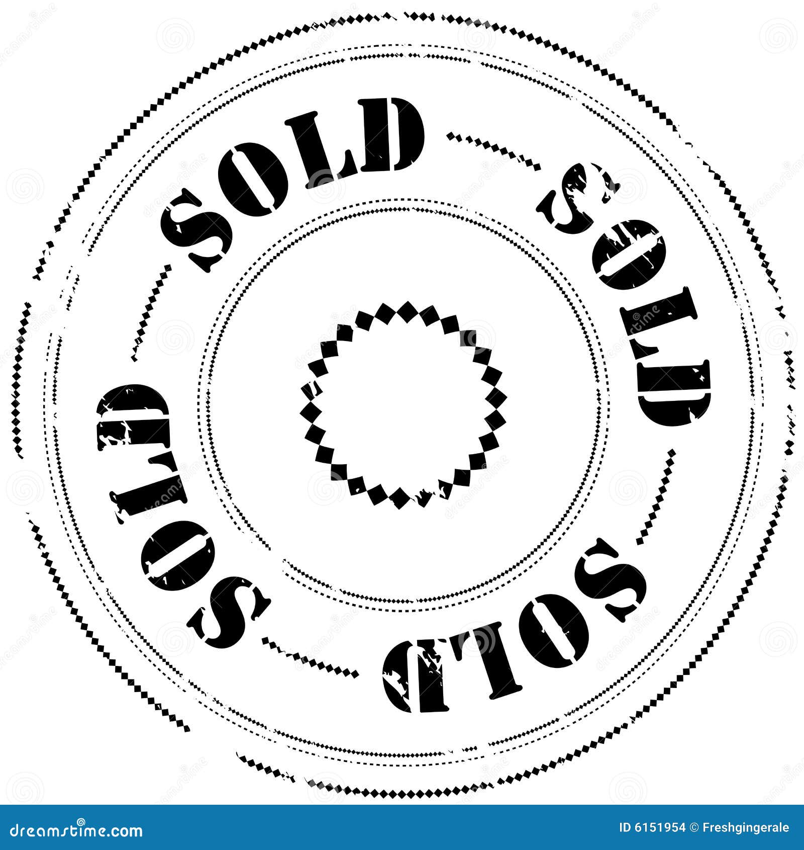 Rubber stamp: Sold stock vector. Illustration of design - 6151954
