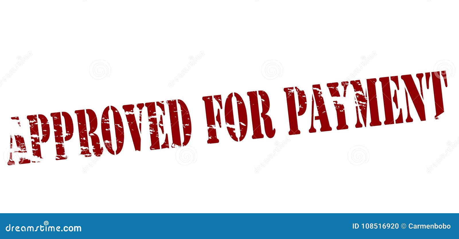 Approved for payment stock illustration. Illustration of reward - 108516920
