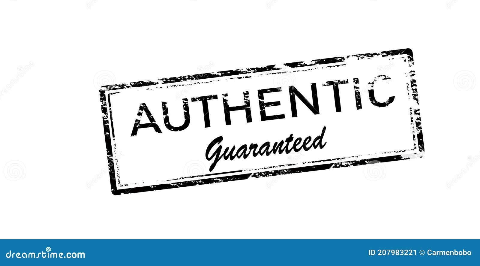 Stamp with Text Authentic Guaranteed Stock Illustration - Illustration ...