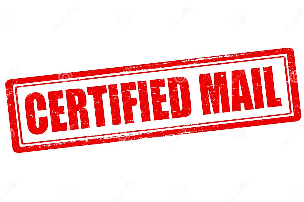 Certified mail stock illustration. Illustration of symbol - 92049681