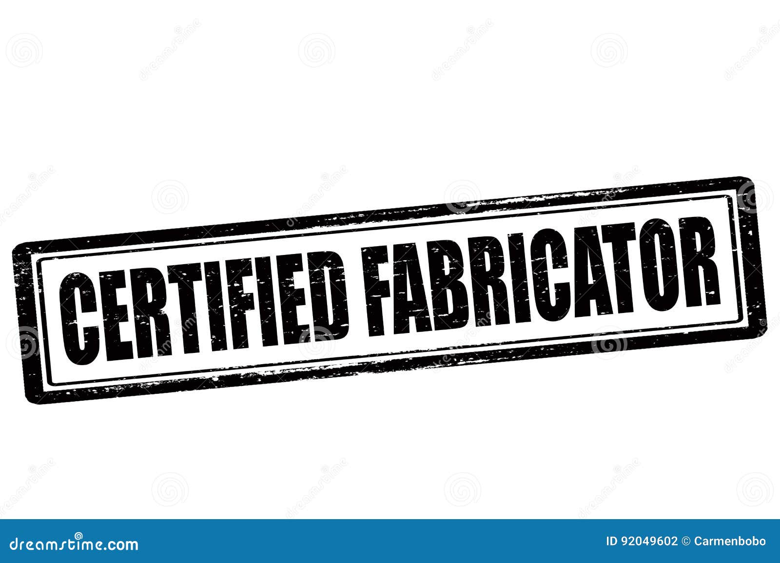 Certified fabricator stock illustration. Illustration of text - 92049602