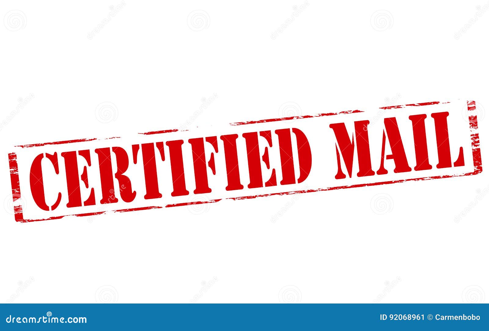 Certified mail stock illustration. Illustration of miscellaneous - 92068961