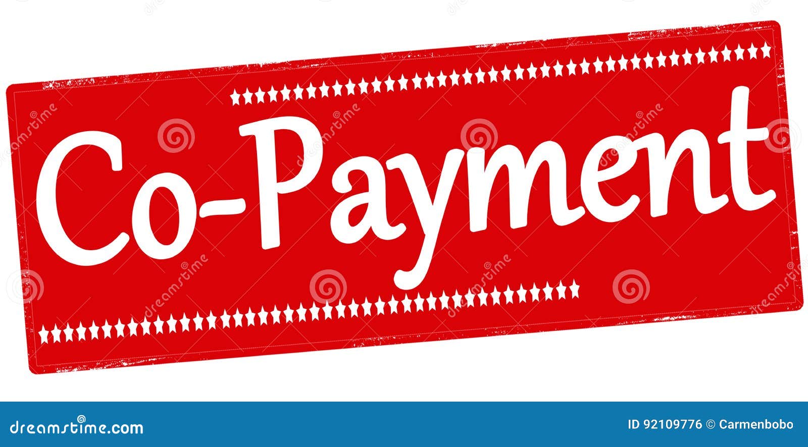 Co payment stock illustration. Illustration of stamp - 92109776