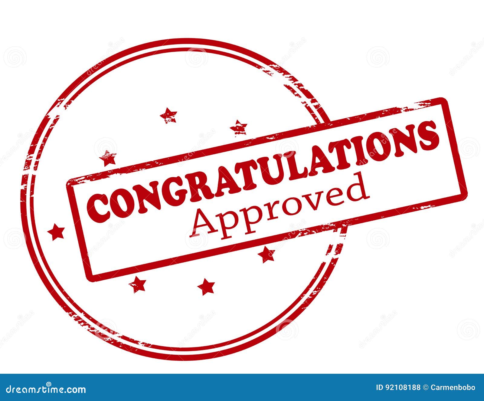 Congratulations approved stock illustration. Illustration of ...