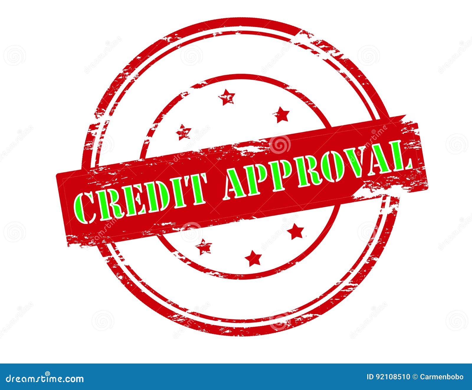 Credit approval stock illustration. Illustration of sign - 92108510