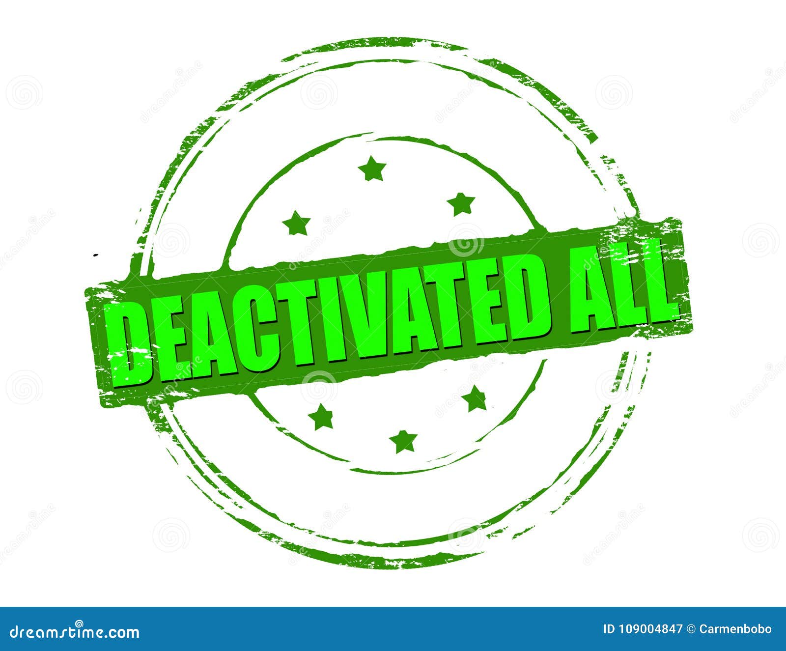 Deactivated all stock illustration. Illustration of symbol - 109004847
