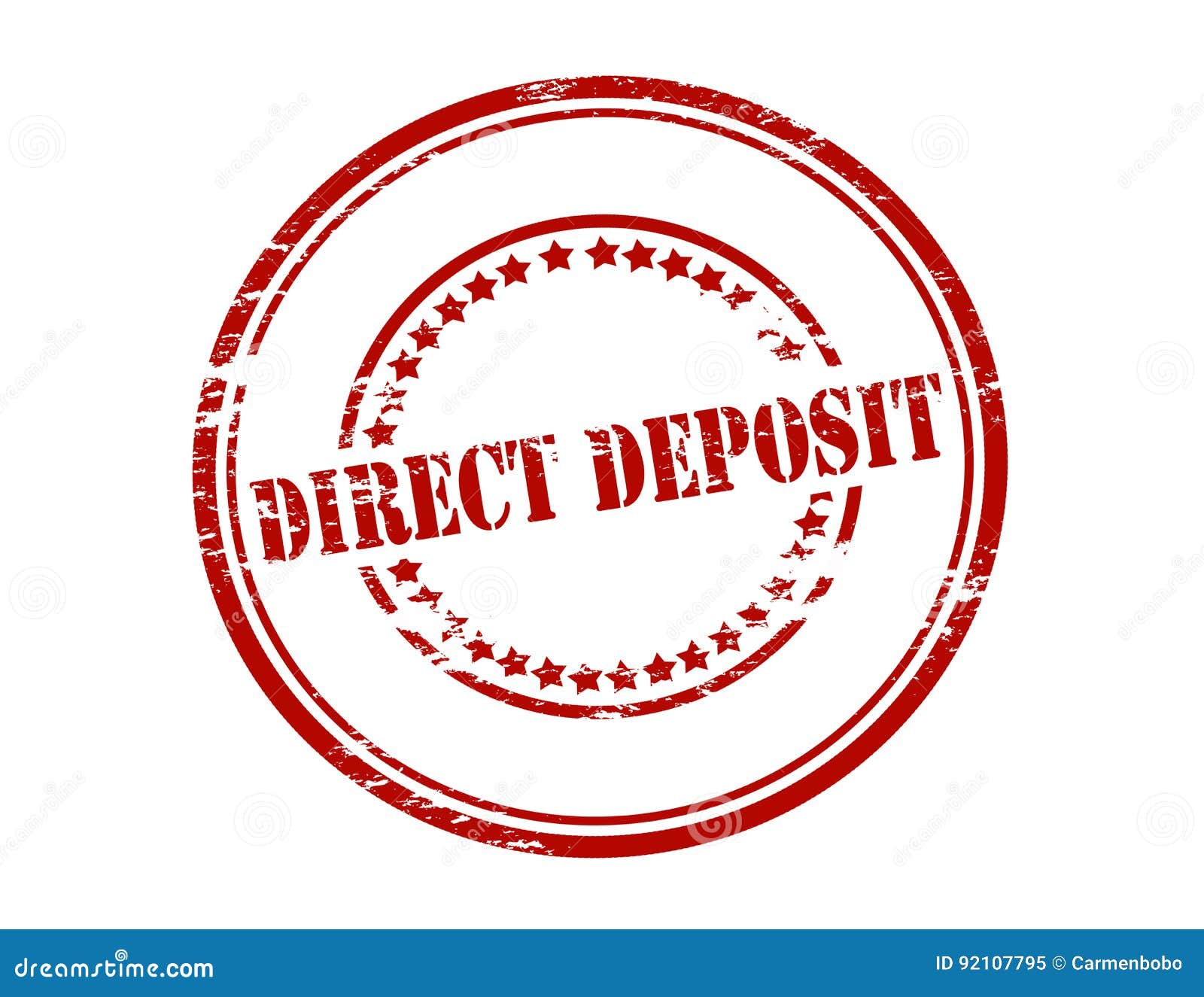 Direct deposit stock illustration. Illustration of rectangular - 92107795