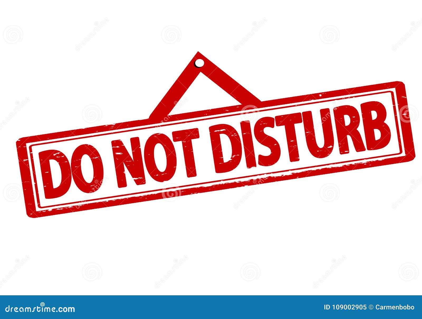 Do not disturb stock illustration. Illustration of rubber - 109002905